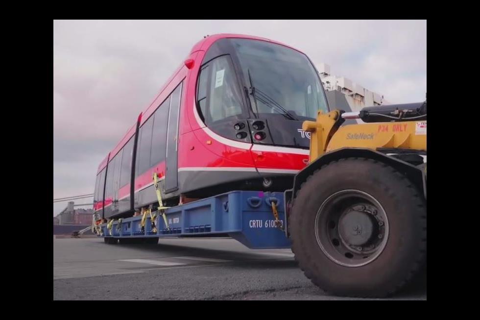 First tram arrives in Canberra | Metro Report International | Railway ...